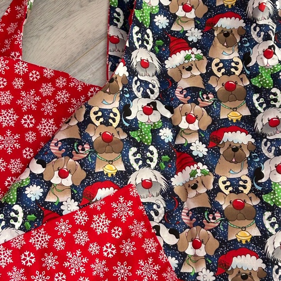 Kitchen | Festive Dog Print Apron With Red Snowflake Accent | Poshmark